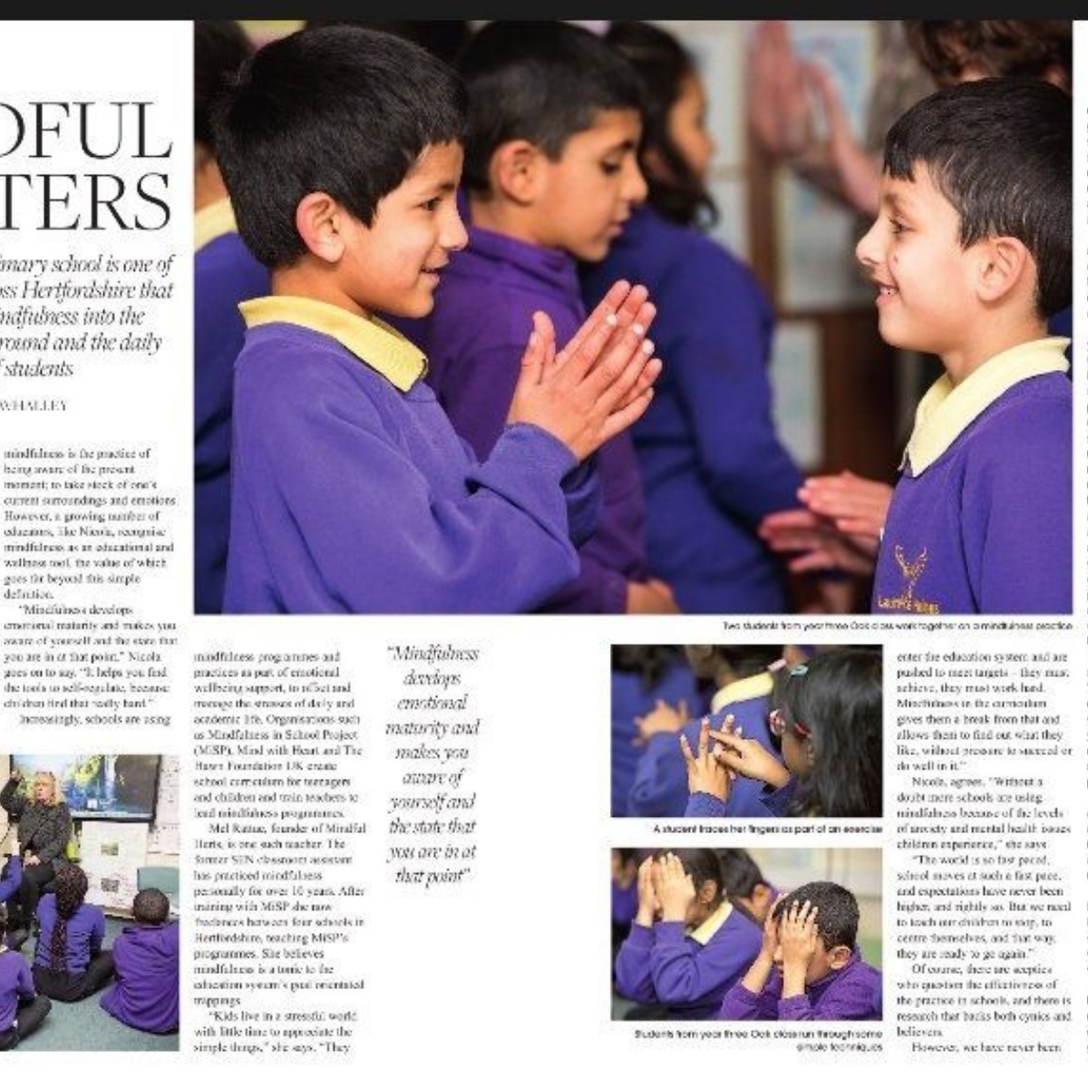 Laurance Haines School - Our Mindfulness Practises are Featured in ...